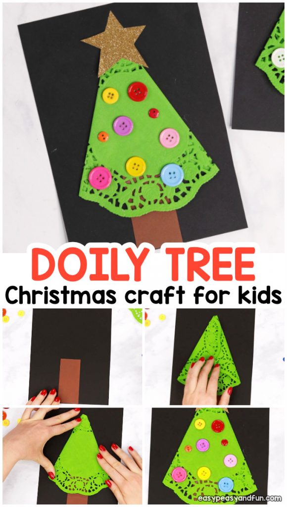 Doily Christmas Tree Craft - Easy Peasy and Fun