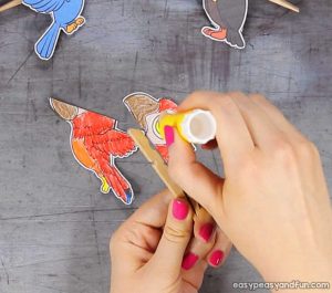 Birds Clothespin Puppets - Easy Peasy and Fun