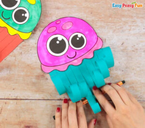 Scissor Skills Jellyfish Craft - Easy Peasy and Fun