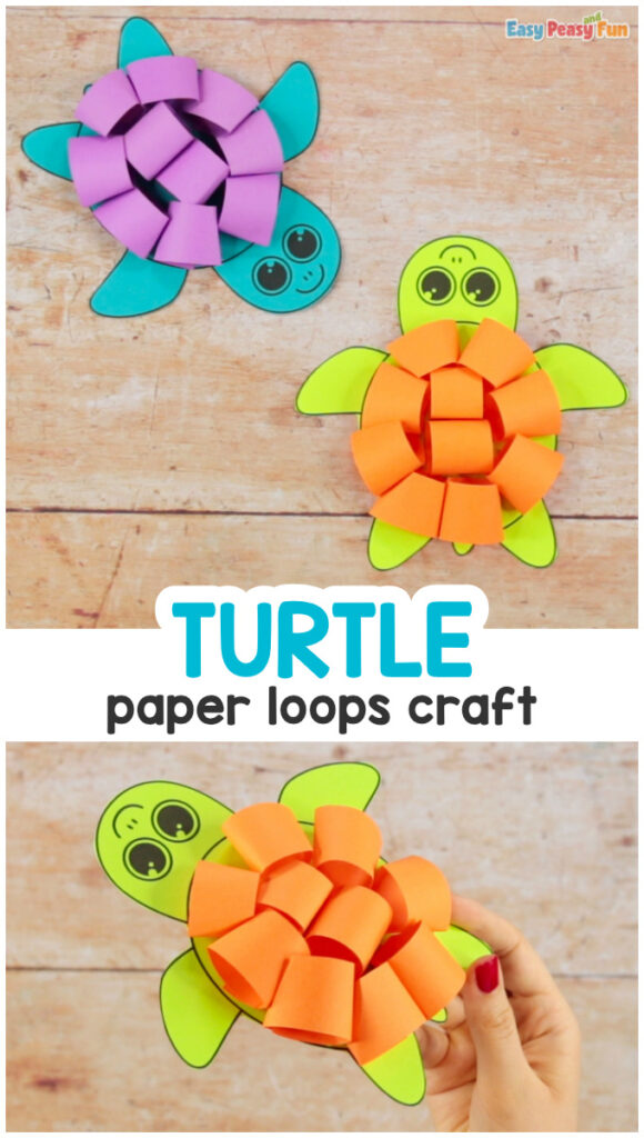 Paper Loops Turtle Craft - Easy Peasy and Fun