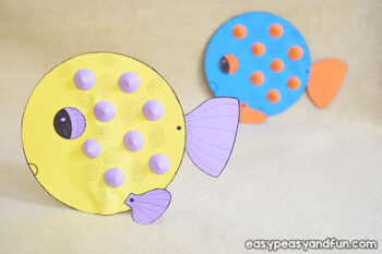 Paper Puffer Fish Craft - Easy Peasy and Fun