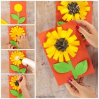 Paper Loops Sunflower Craft With Seeds - Easy Peasy and Fun