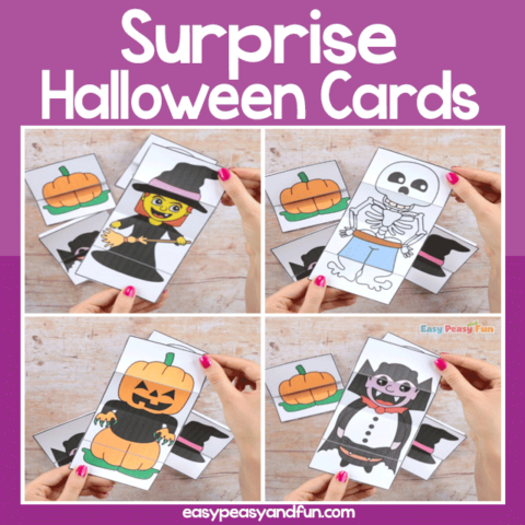 Surprise Halloween Cards Craft - Easy Peasy and Fun