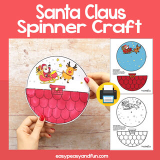 Santa Spinner Christmas Craft - Easy Peasy and Fun