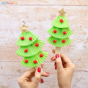 Cupcake Liners Christmas Tree Craft - Easy Peasy and Fun