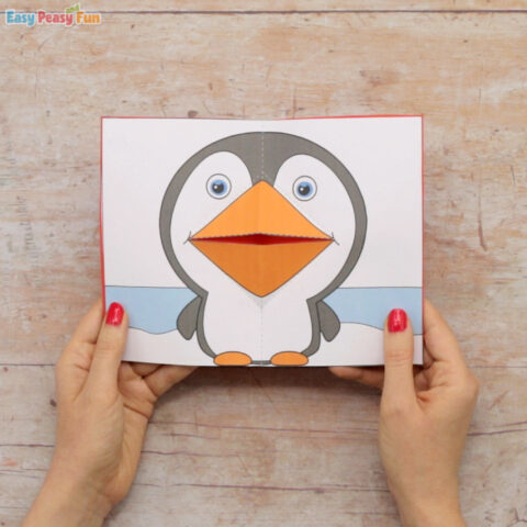 Penguin Pop Up Card Template - Easy Peasy and Fun