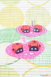Paper Strips Ladybug Valentines Day Craft - Easy Peasy and Fun