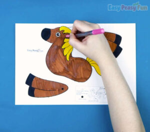 Movable Horse Paper Doll - Easy Peasy and Fun