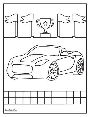 Race Car Flag Coloring Pages Race Car Flag Coloring Pages
