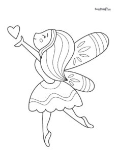 Fairy Coloring Pages - 30 Printable Sheets - Easy Peasy and Fun