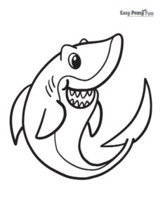 Shark Coloring Pages - 30 Printable Designs - Easy Peasy and Fun