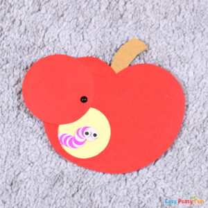 Worm in Apple Paper Craft - Easy Peasy and Fun