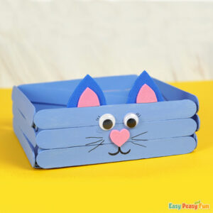 Craft Stick Cat Box - Easy Peasy and Fun