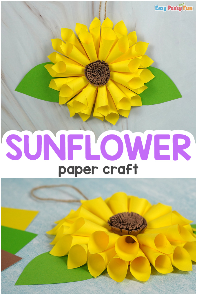 Paper Sunflower Craft Easy Peasy And Fun