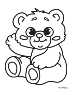 Bear Coloring Pages - 30 Printable Sheets - Easy Peasy and Fun