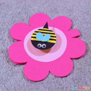 Flower Bee Paper Card - Easy Peasy and Fun