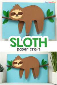 Sloth on a Branch Craft - Easy Peasy and Fun