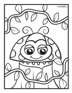 Printable Ladybug Coloring Pages – 30 Sheets to Color - Easy Peasy and Fun