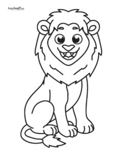 Printable Lion Coloring Pages – 30 Sheets - Easy Peasy and Fun