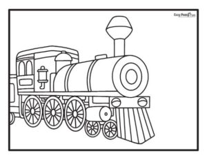 Printable Train Coloring Pages – 30 Sheets to Color - Easy Peasy and Fun