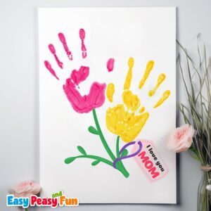 Mother's Day Handprint Craft Printable Templates - Easy Peasy and Fun