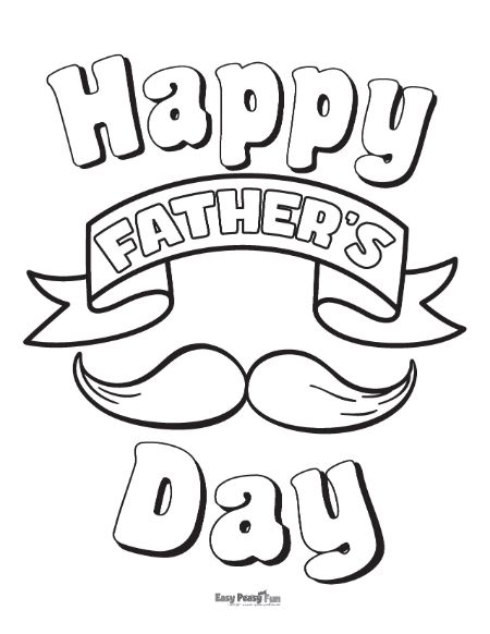 Simple Father S Day Coloring Pages