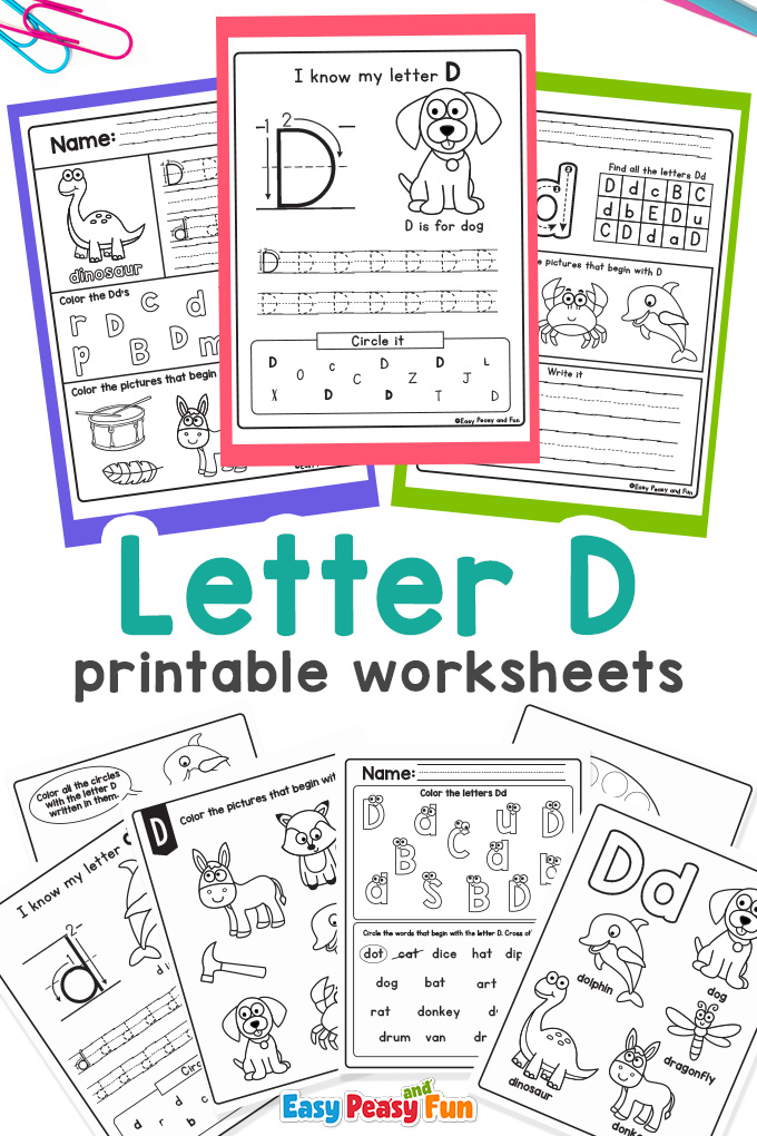 Free Printable Letter D Worksheets For Preschool Prntbl
