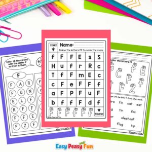 Letter F Worksheets for Preschool and Kindergarten - Easy Peasy and Fun