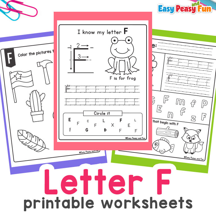 Letter F Worksheets For Preschool And Kindergarten Easy Peasy And Fun