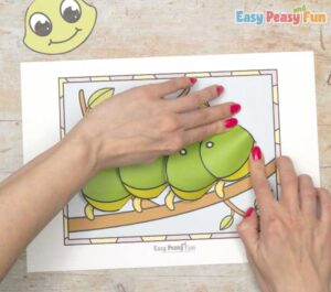 3D Caterpillar Craft with Printable Template - Easy Peasy and Fun