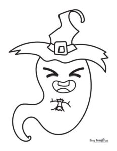 Printable Ghost Coloring Pages – 30 Sheets - Easy Peasy and Fun