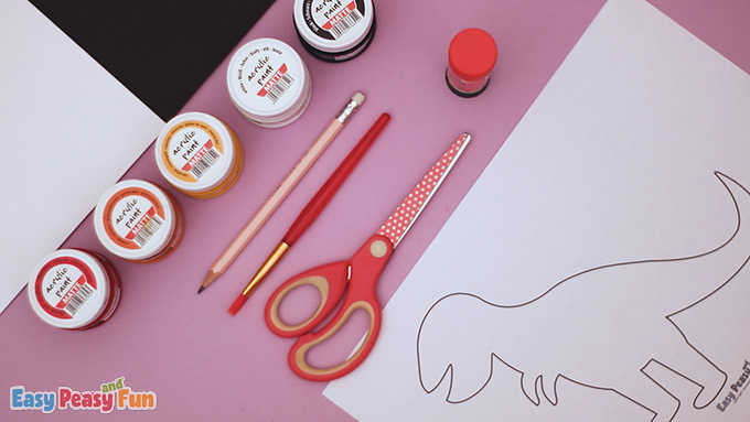 Dinosaur Silhouette Art - Easy Peasy and Fun