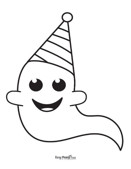 Printable Ghost Coloring Pages – 30 Sheets - Easy Peasy and Fun