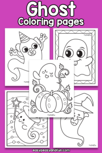 Printable Ghost Coloring Pages – 30 Sheets - Easy Peasy and Fun