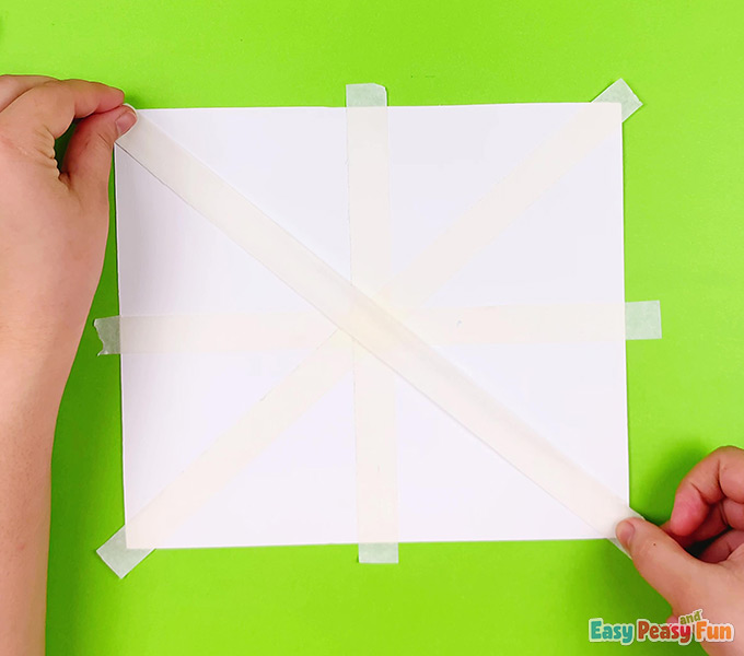 Tape Resist Spiderweb Art - Easy Peasy and Fun