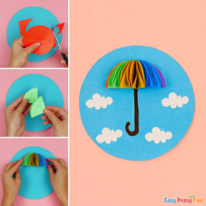 Rainy Day Paper Umbrella Craft - Easy Peasy and Fun