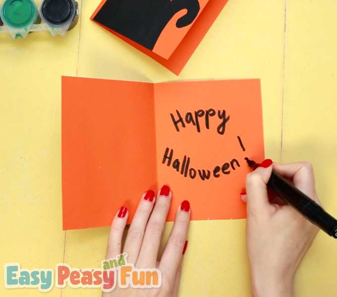 Cat Halloween Card Idea - Easy Peasy and Fun
