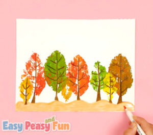 Easy Leaf Printing Art for Kids - Easy Peasy and Fun