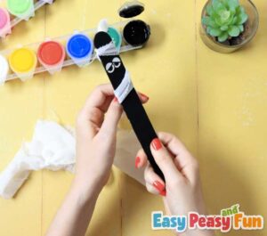 Craft Stick Mummy - Recycled Popsicle Sticks - Easy Peasy and Fun