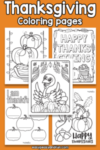 Printable Thanksgiving Coloring Pages (Many Free Printables) - Easy ...