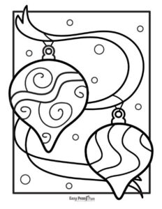 Free Printable Christmas Ornaments Coloring Pages - Easy Peasy and Fun