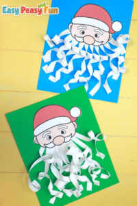 Curly Beard Santa Craft - Easy Peasy and Fun