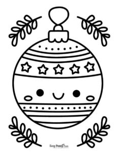 Free Printable Christmas Ornaments Coloring Pages - Easy Peasy and Fun