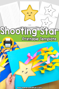 Paper Shooting Star Craft for Kids - Easy Peasy and Fun