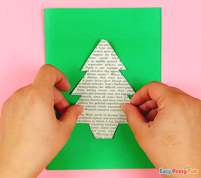 Handmade Newspaper Christmas Card - Easy Peasy and Fun
