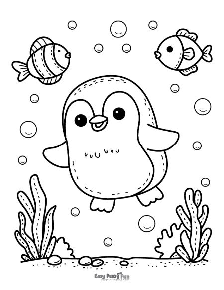 Very Simple Penguin Coloring Pages Easy Peasy Colorings Very Simple Penguin Coloring Pages Easy Peasy Colorings
