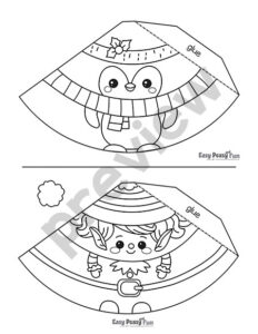 Printable Christmas Cones Craft - Easy Peasy and Fun
