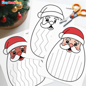 Santa's Beard Cutting Activity - Easy Peasy and Fun