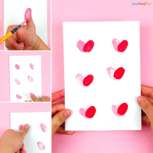Fingerprint Hearts Card - Easy Peasy and Fun