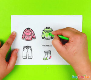 Winter Clothesline Craft - Easy Peasy and Fun